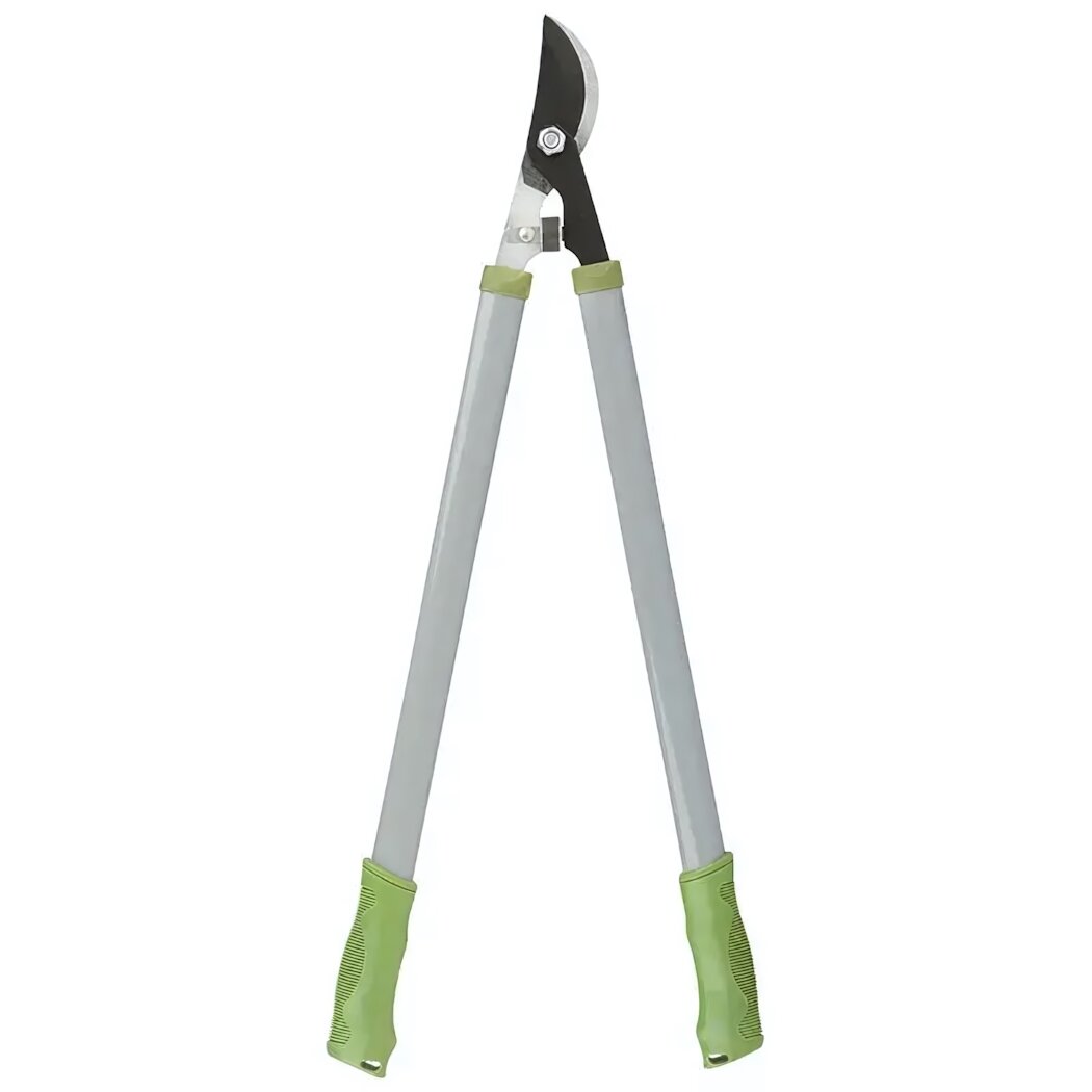 Кусторез PARK 1214, телескопический, регулируемая длина 645 мм, лезвие из металла, светло-серый с зеленым