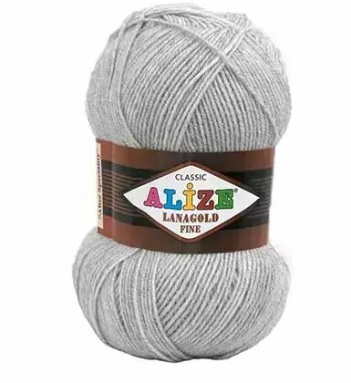 Пряжа Alize Lanagold Fine №684, 49% шерсть 51% акрил, 500 гр.