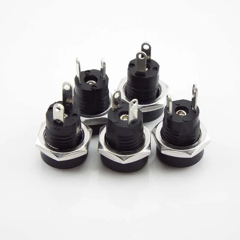 Разъём DC 5.5x2.5мм, 5шт, чёрный