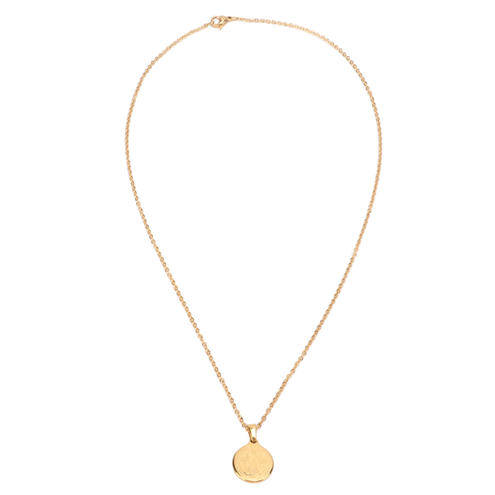 Ожерелье Святого Бенедикта с медалью из нержавеющей стали, уникальное религиозное украшение, подарок Мадонне для мужчин и женщин