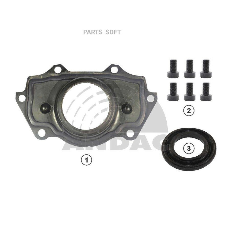 ANDAC Рк суппорта Крышка-1Винт крышки-6Пыльник-1