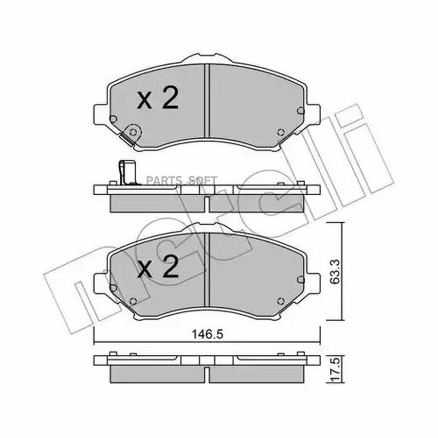 METELLI Колодки тормозные