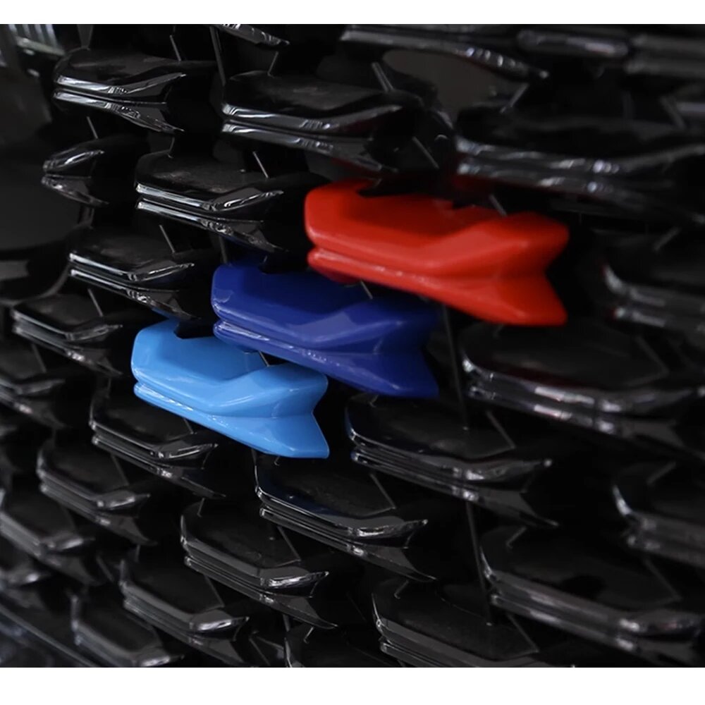 Передняя решетка автомобиля, искусственная отделка, молдинг, подходит для Mazda украшение для лица 2022 2023, внешние наклейки из АБС-пластика, Стайлинг, 3 шт./6 шт. 3Pcs Passenger Seat