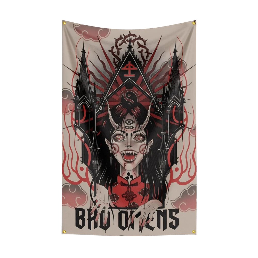 Флаг b-Bad Omens 3х5 футов полиэстер 150 x 240cm, ZH8022