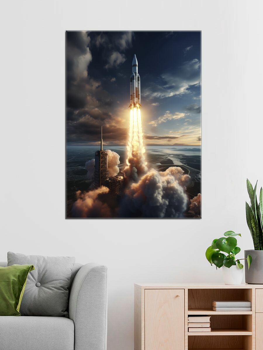 Картина на стену "Космонавты", 50х70 см