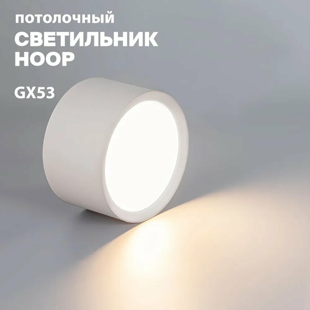 Потолочный светильник, EBION GX53(без лампочки), белый, EB-132S, 1 шт