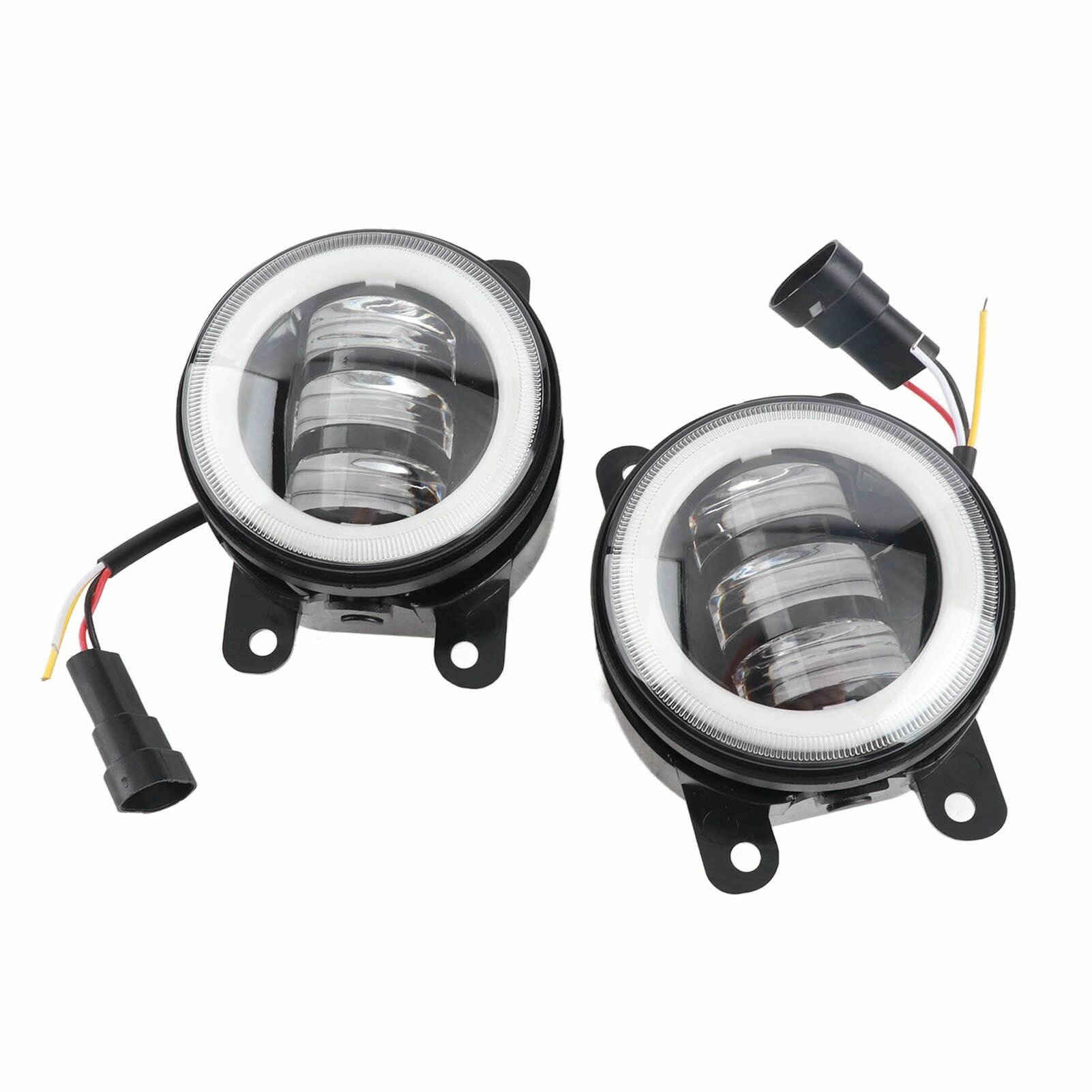 Противотуманки LED 30Вт с ангельскими глазами