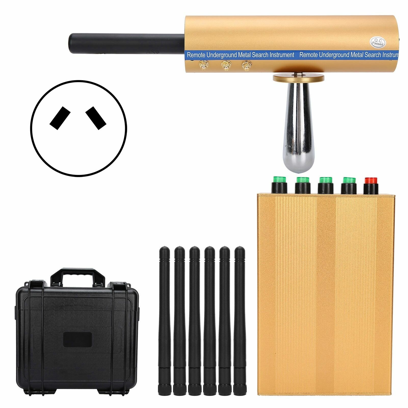 Дистанционный металлоискатель с 6 антеннами, глубина 20 м, дальность поиска 1000 м