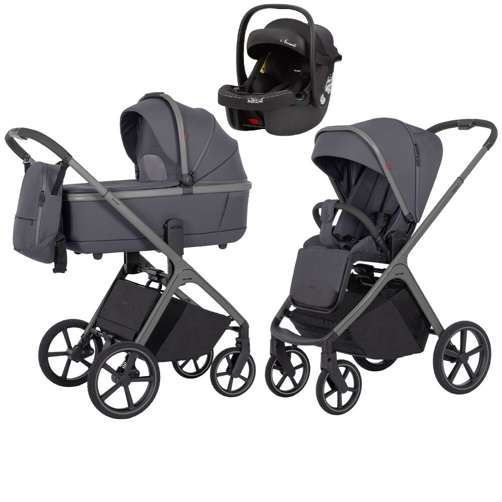 Коляска 3 в 1 Carrello "Vector", с автокреслом, резиновые колеса