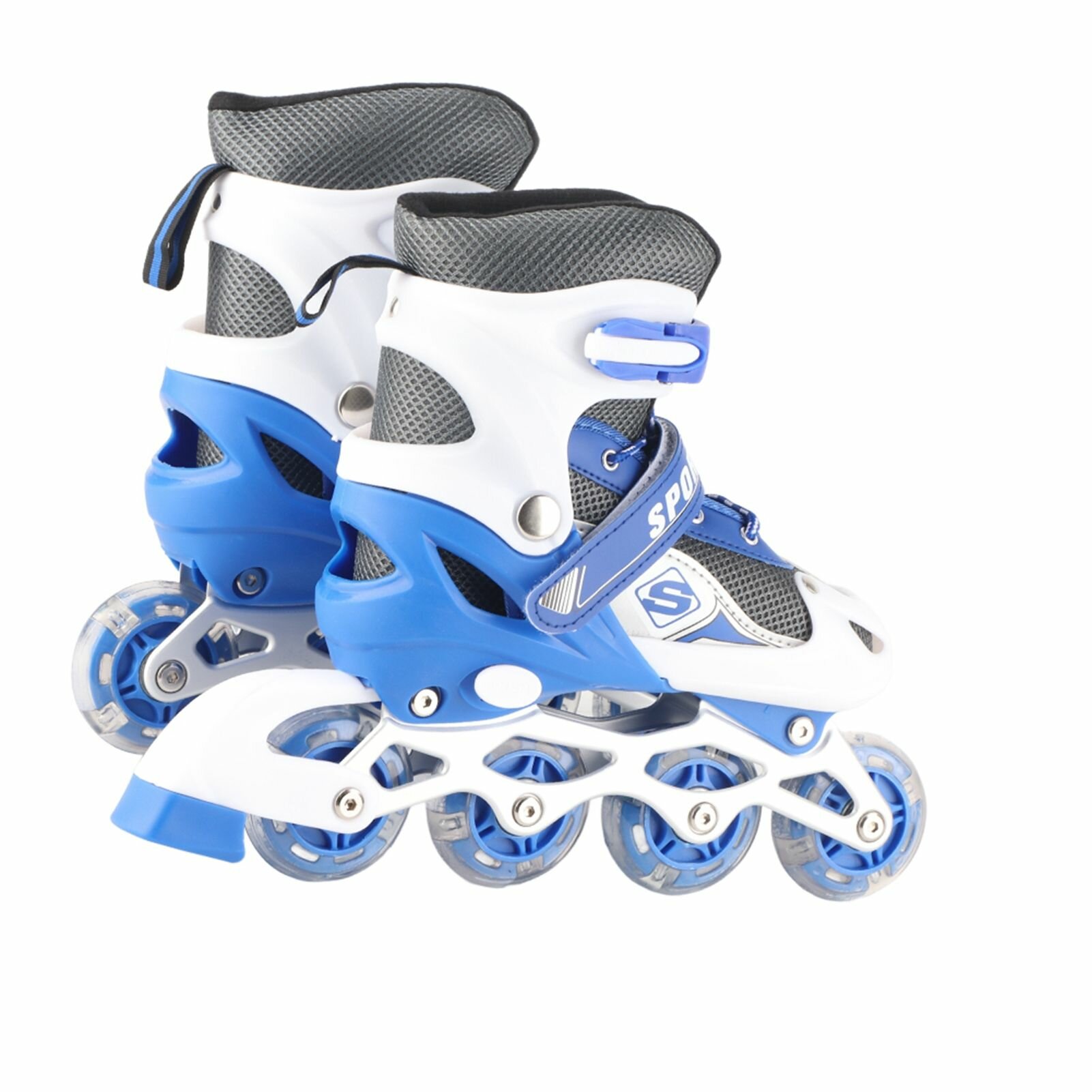 Роликовые коньки для детей, регулируемый размер, безопасные и прочные, с подсветкой, для ног размером 35-38