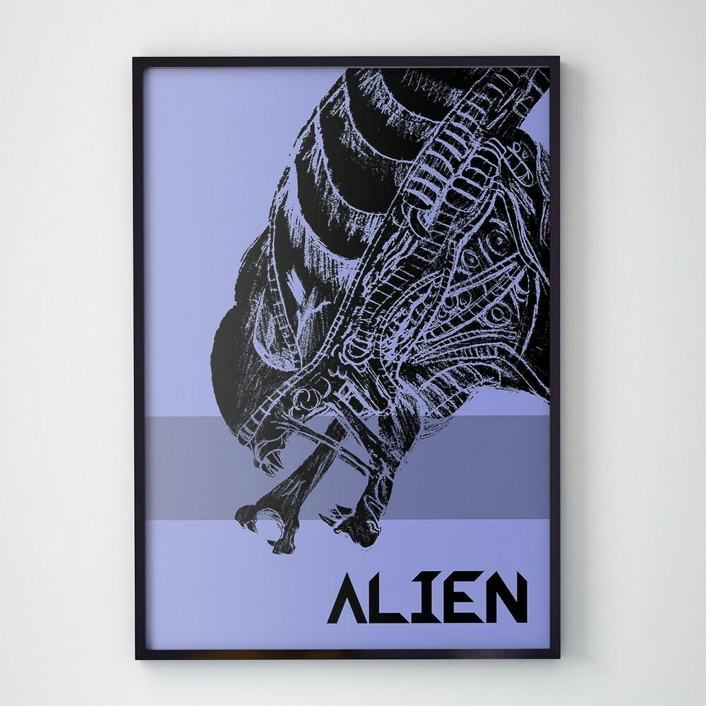 Плакат, постер Чужой (Alien) на холсте, размер 30х42см