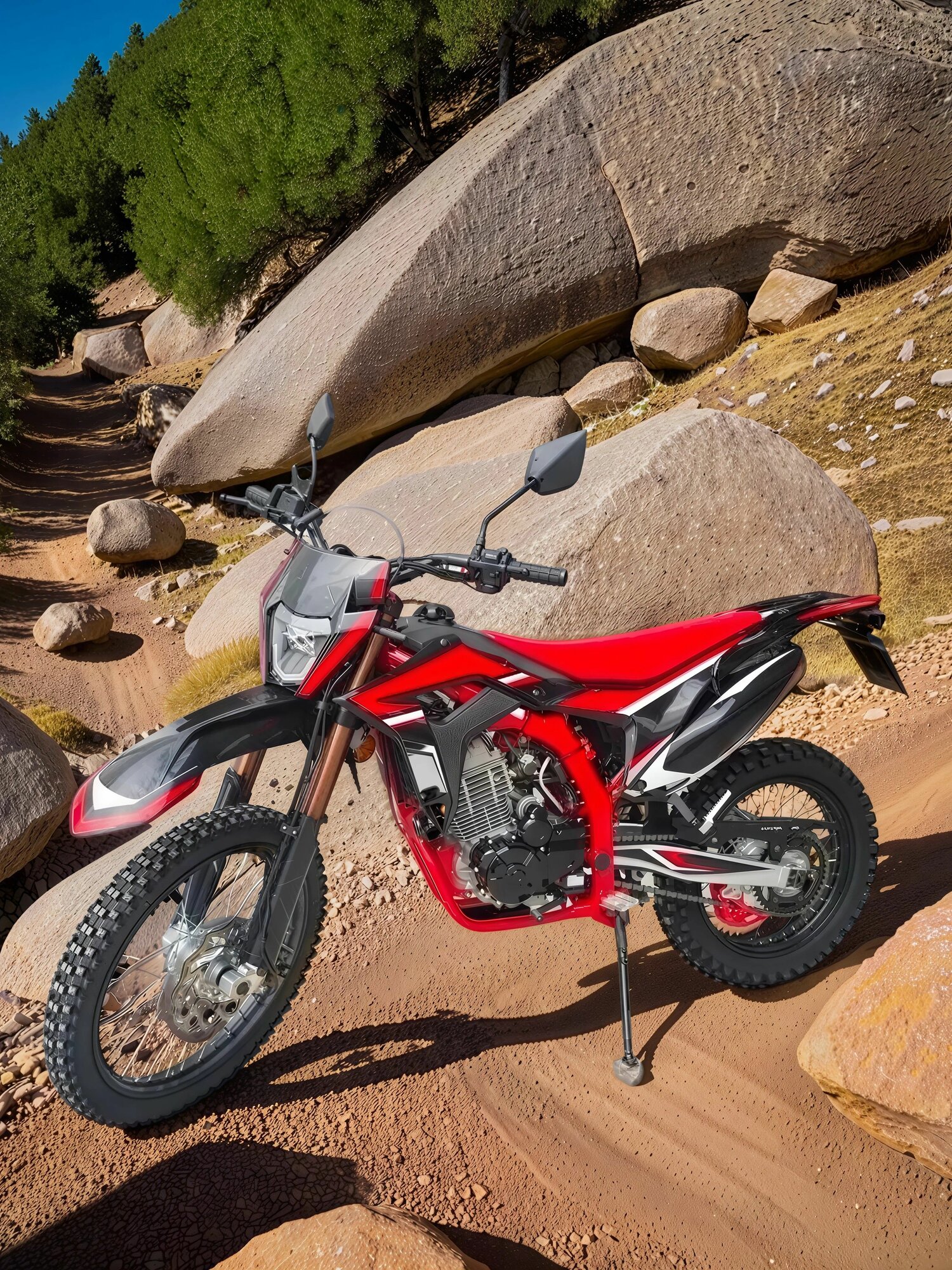 Мотоцикл кроссовый TACO 250 с ПТС (черно-красный)