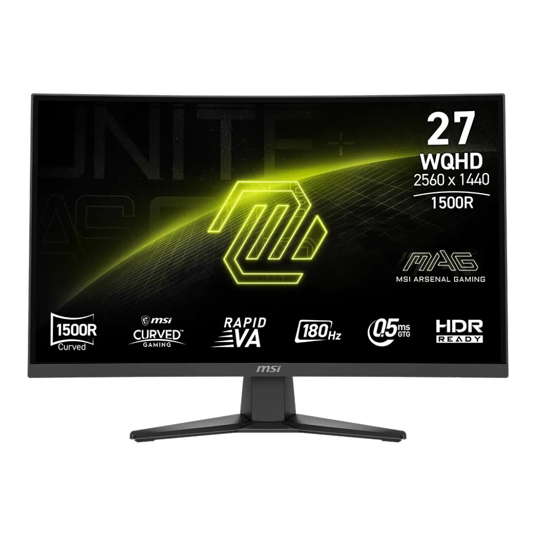 Монитор MSI MAG 275CQF E18, 27" VA 180 Hz, 2560×1440, изогнутый