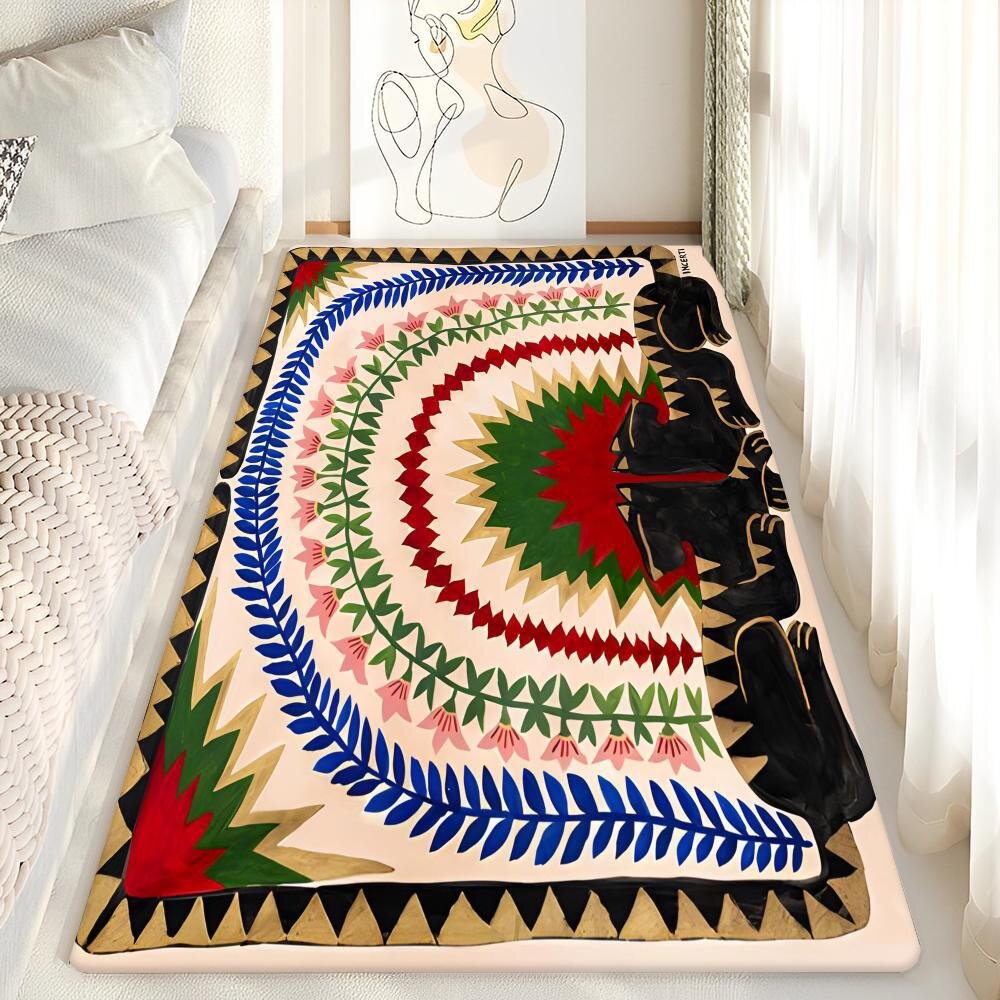 Ковер " античный абстрактный", 100х150см, синий, прямоугольный