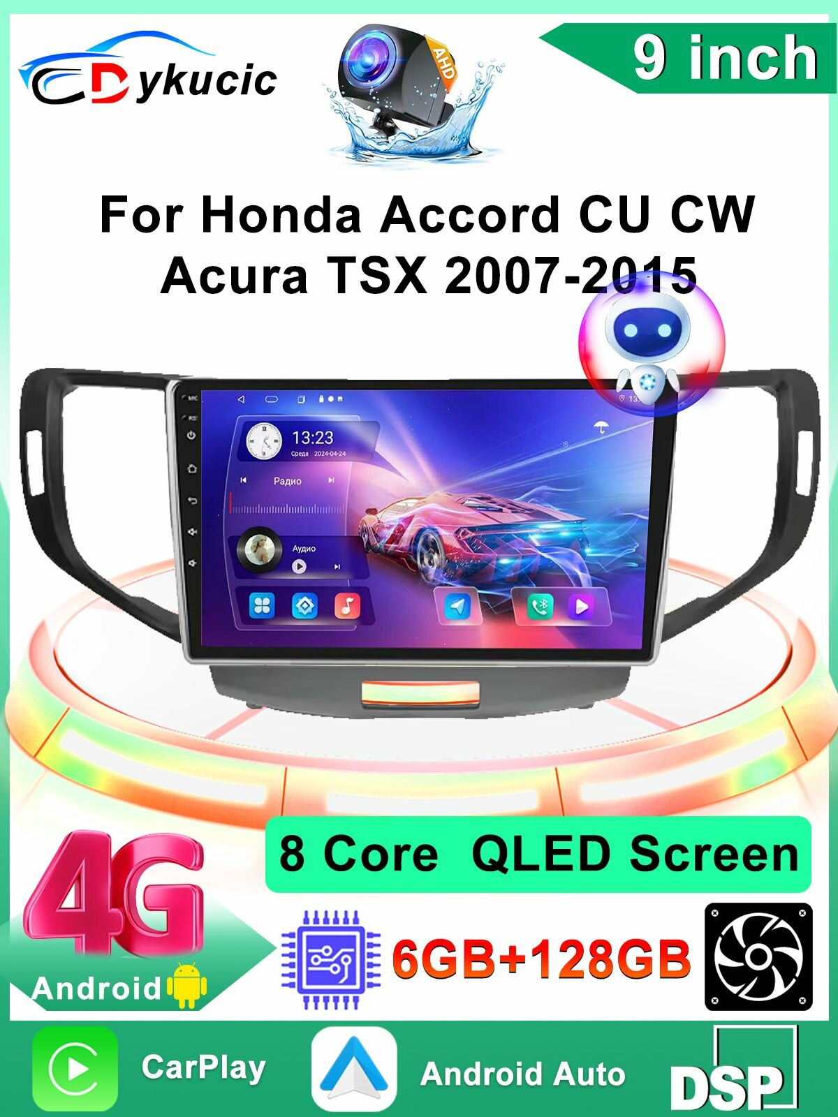 Магнитола для Honda Accord CU CW Acura TSX 2007-2015