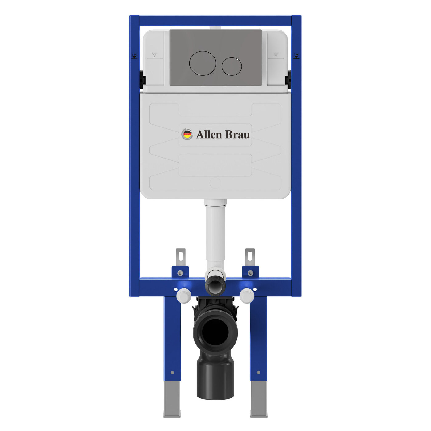 Инсталляция для унитаза Allen Brau Pneumatic Pro 9.11103.20 с кнопкой 9.20A01. PGM платина