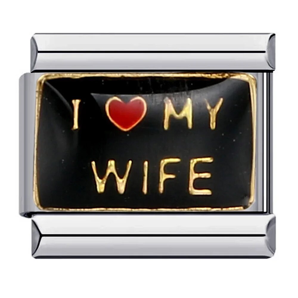 Браслет Gemosa "I Love My Wife", ICJ099, черный