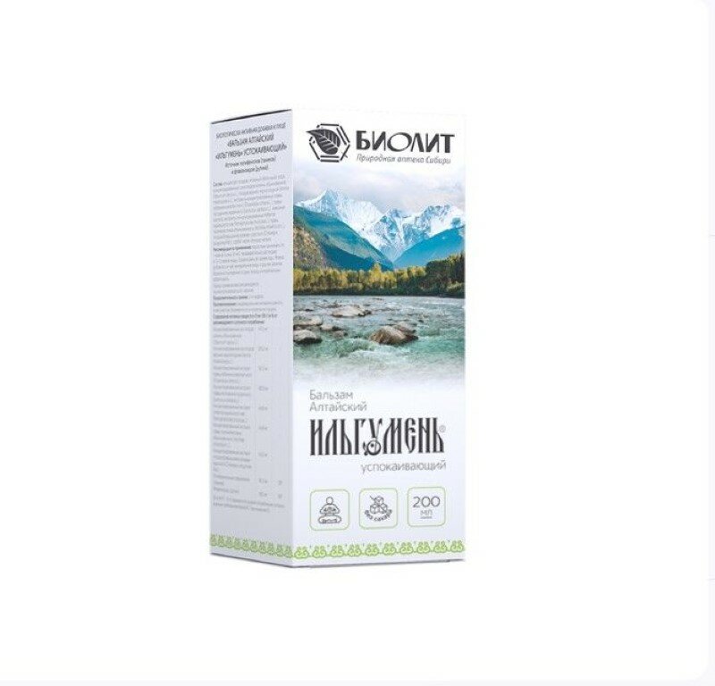 Бальзам Биолит. Природная аптека Сибири "Алтайский Ильгумень", №4, успокаивающий, 200 мл