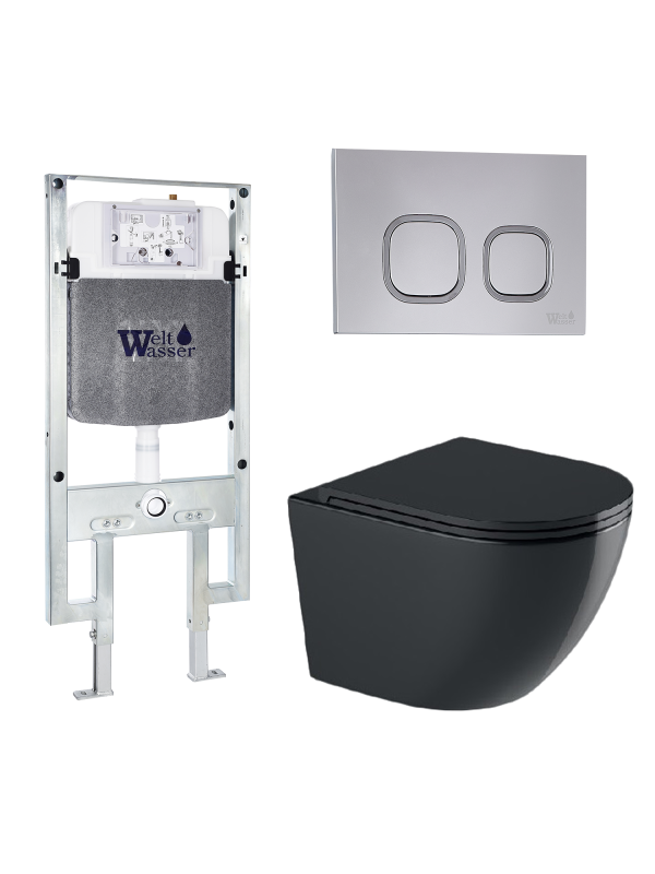 WeltWasser Комплект AMBERG 497 ST + MERZBACH 043 GL-BL + AMBERG RD-CR WeltWasser