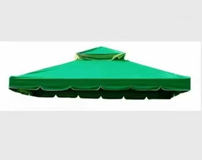 Наружный тент-крыша с двойным верхом 3 х 4 м для беседки, зеленый