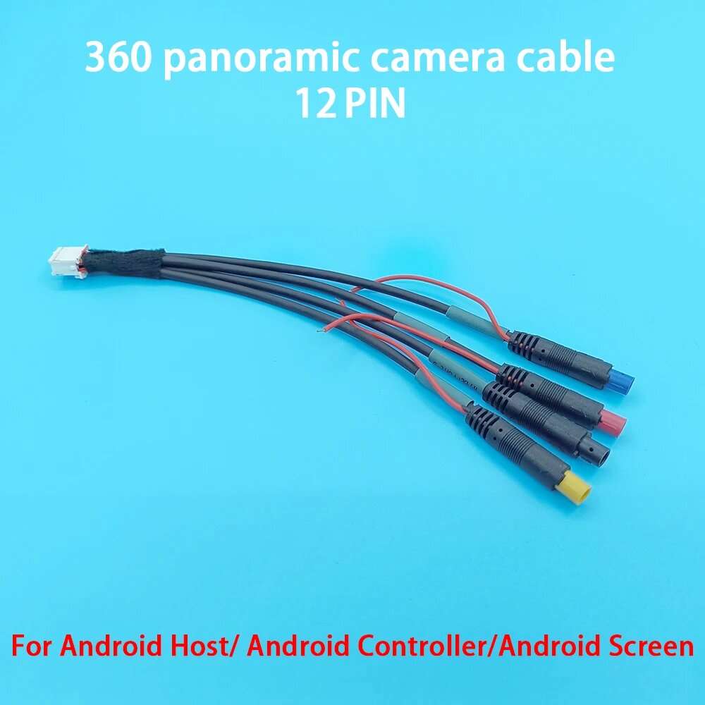 Автомобильные аксессуары, панорамный кабель для камеры 360, 12-контактный, подходит для радиоприемника Android, 12-контактный разъем, провод определения SZ, 1 piece