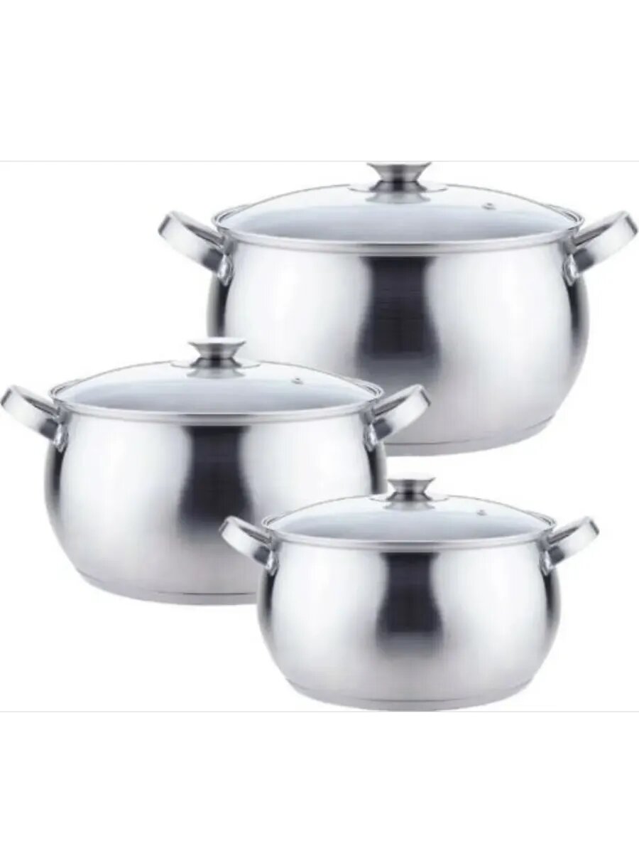 Набор кастрюль стальных KL-4238 6 предметов