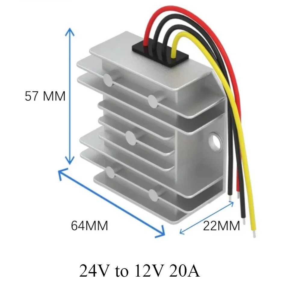 Kangwobei DC/DC Converters 24В на 12В 5A/8A/10A, 24V to 12V 20A, 24V, 12V