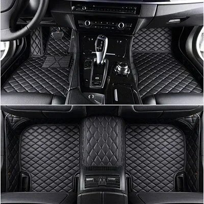 Пользовательские 3D автомобильные коврики с полным покрытием для Skoda Kodiaq 7 Seat 2016-2023 Karoq 2017-2023 KAMIQ 2018-2023 аксессуары для интерьера, Karoq 2017-2023, All Black 5 Seat