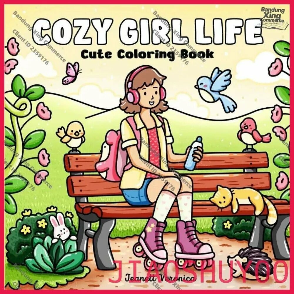 Раскраска антистресс для взрослых и подростков Coco Wyo -COZY GIRL LIFE 47