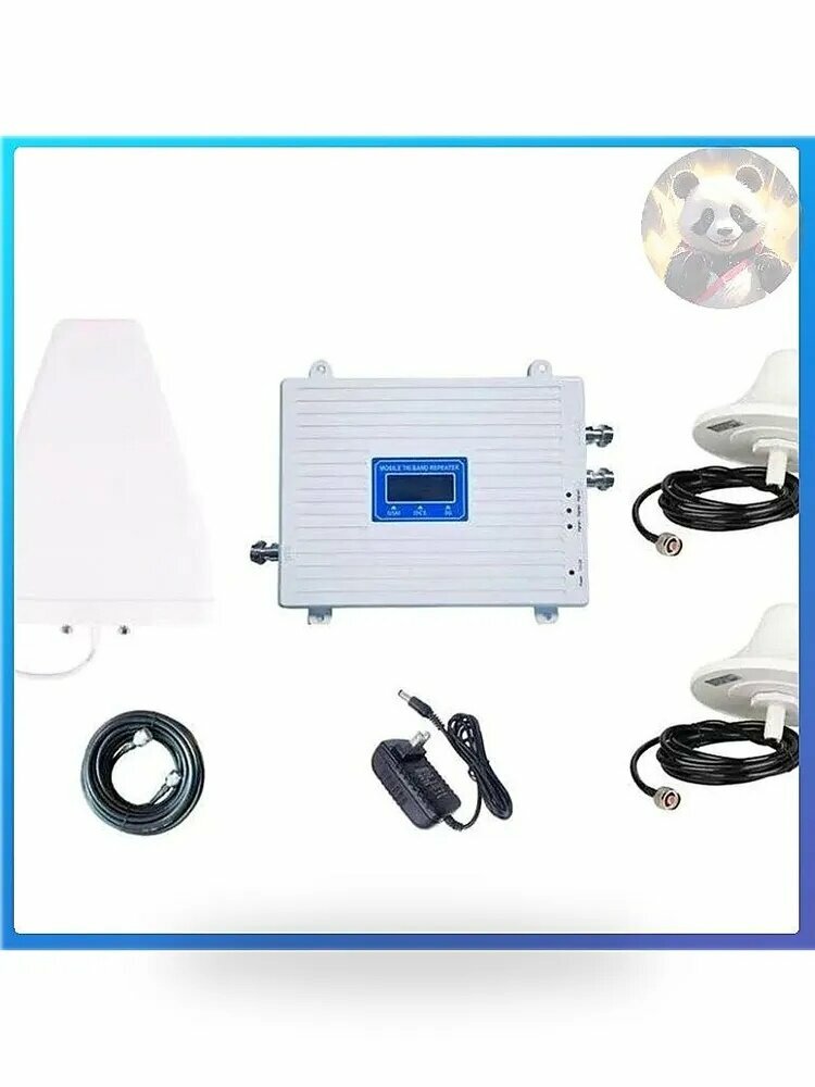 Репитер сотовой связи LTE/4G/3G/2G с 2 антеннами, кабель 15 м, 70 дБ