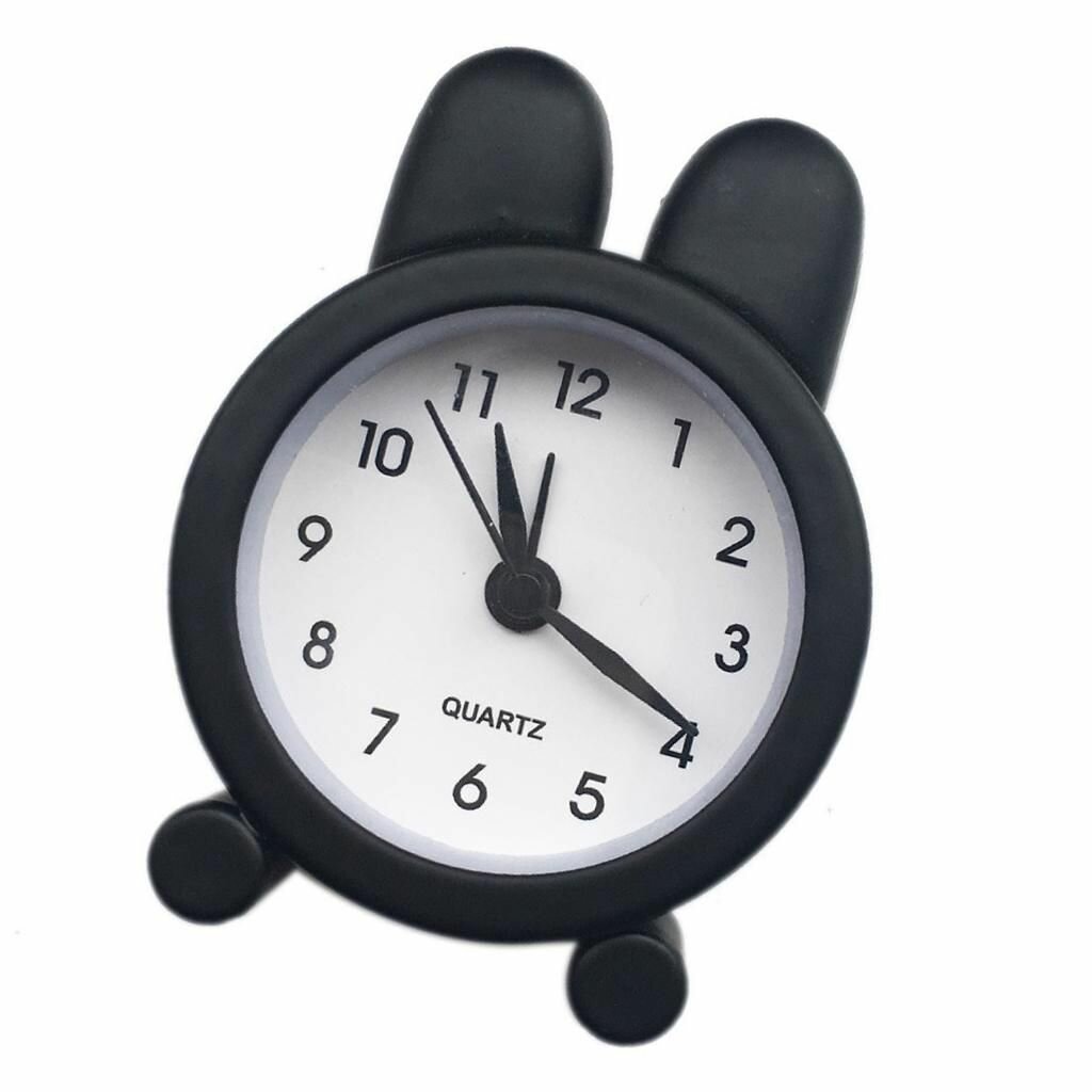 Будильник в форме кролика, Черный