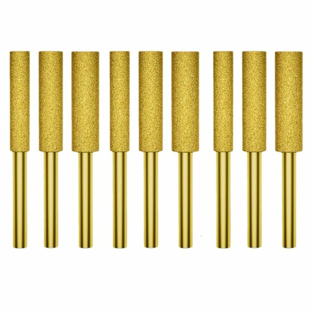 Аксессуары для разметочного инструмента, Алмазная точилка для бензопилы высокой твердости, Изготовлена из прочного наждака, проста в установке, 3 Размера Заточного круга С титановым покрытием