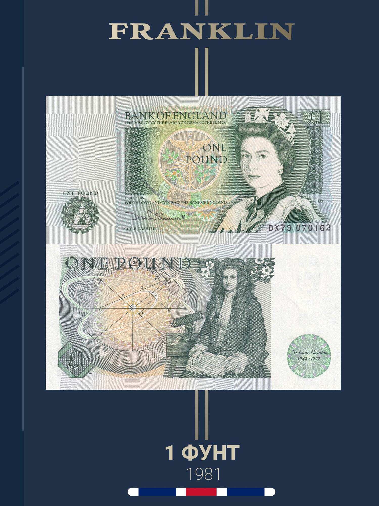 Банкнота Великобритания 1 фунт 1981 год (UNC) Pick 377b