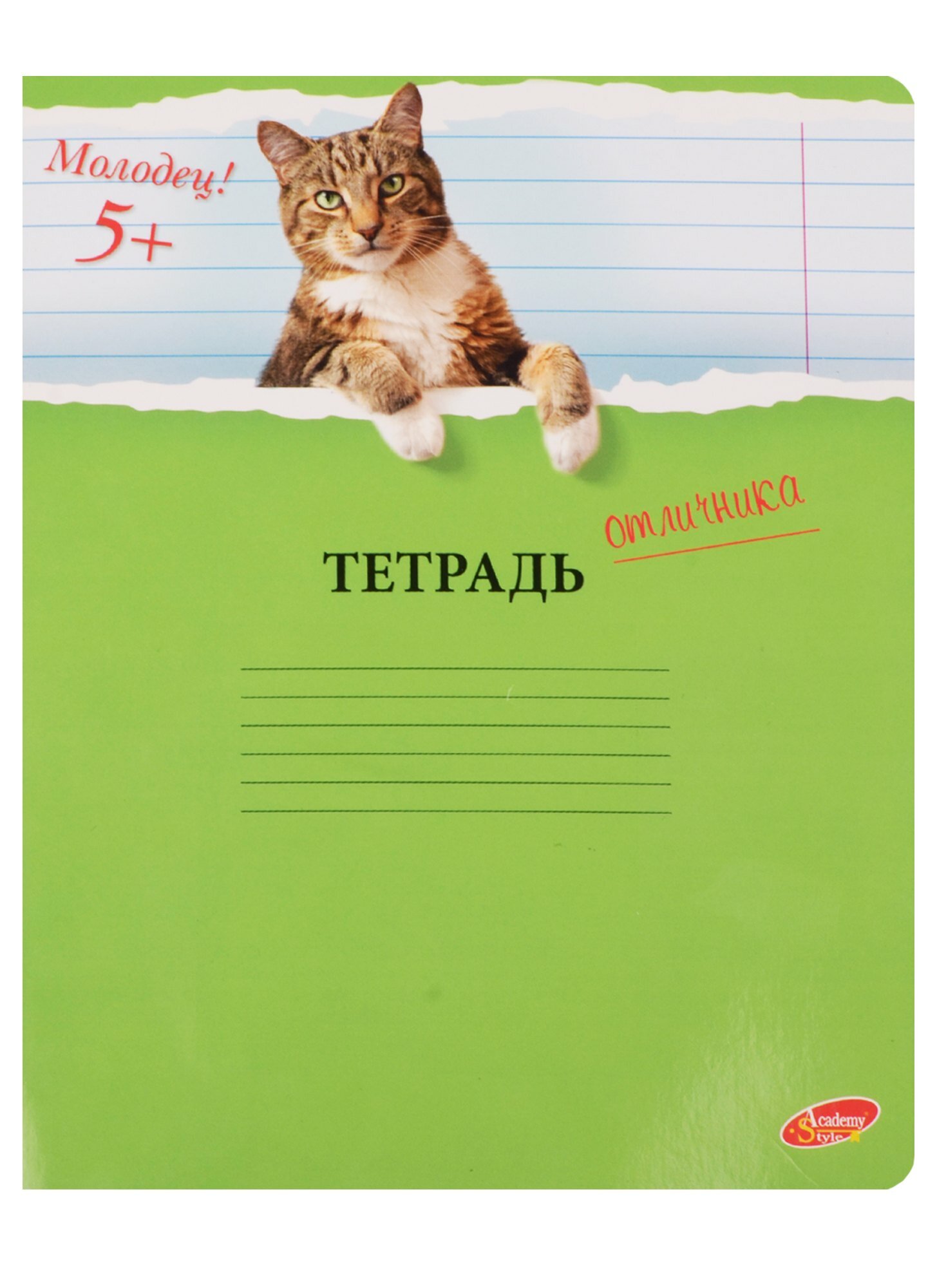 Тетрадь в линейку Academy Style «Щенки -котята» в ассортименте, 18 листов