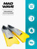 Ласты MAD WAVE Pool colour short, с закрытой пяткой, короткие, цвет желтый, разм...