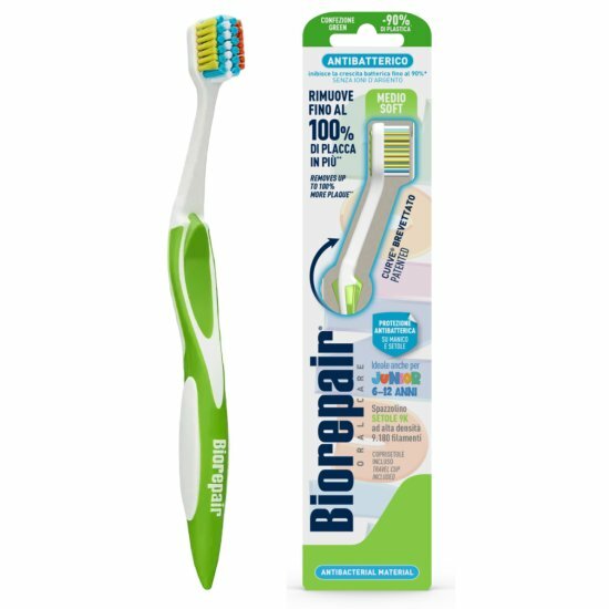 Детская зубная щетка Biorepair CURVE Junior, Изогнутая, с 6 до 12 лет
