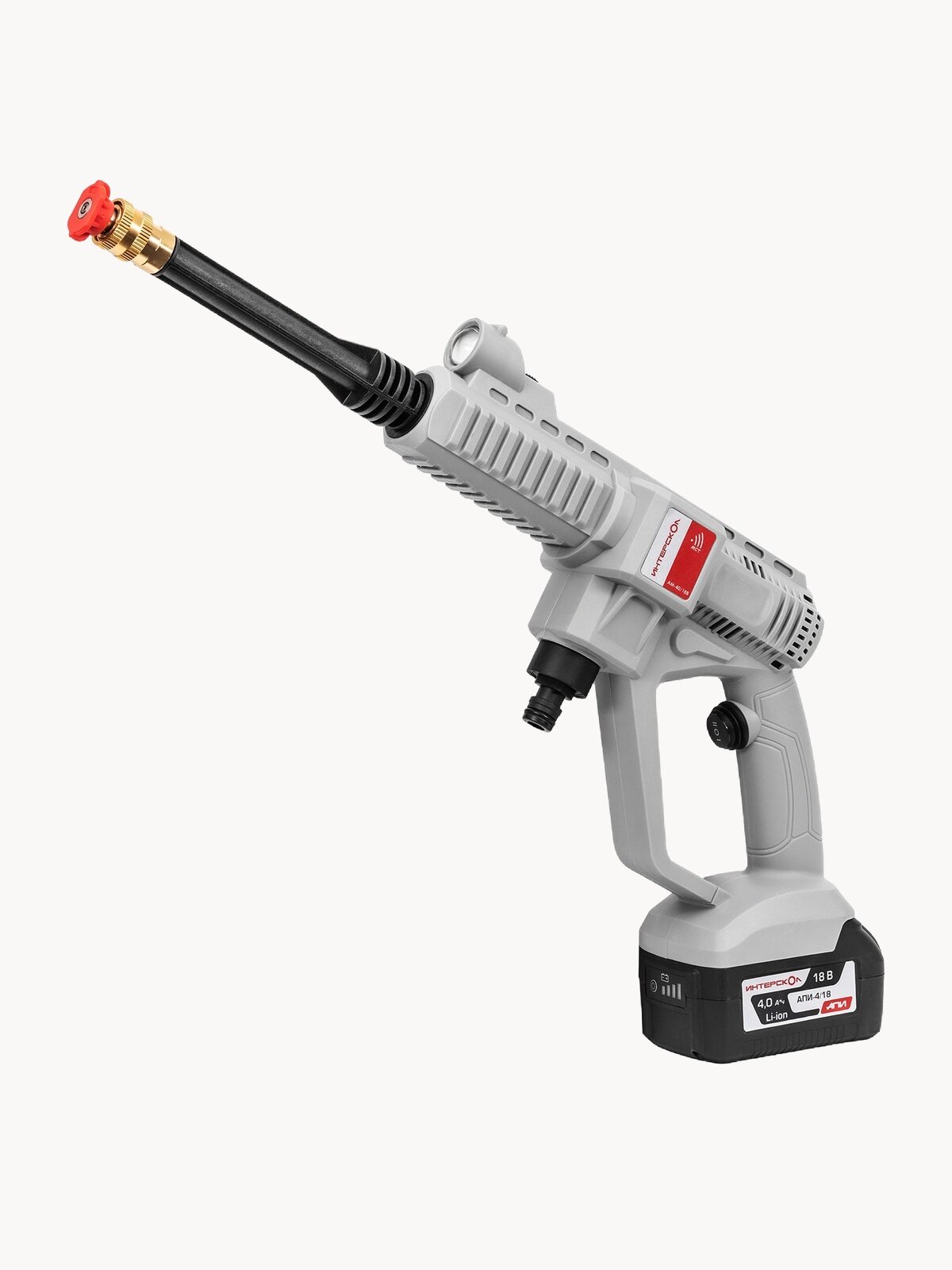 Бесщеточная аккумуляторная минимойка Интерскол АМ-40/18В АПИ Li-ion (кейс, без аккумулятора и ЗУ)