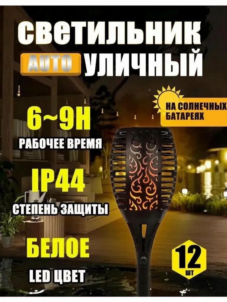 Уличный светильник, LED, количество ламп:12шт