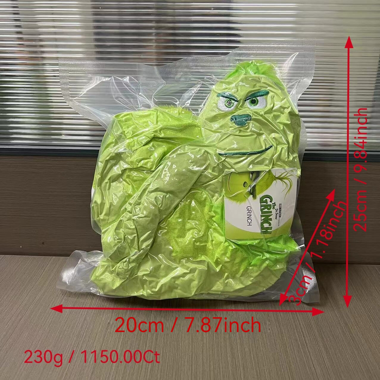Плюшевая игрушка Гринч (Grinch) — мягкая рождественская фигурка, новогодний подар
