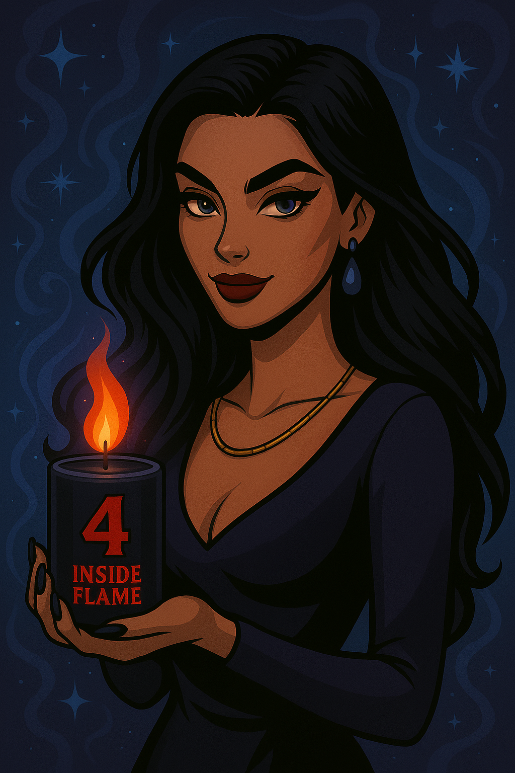 Магическая массажная свеча активатор. Деньги и стабильность. №4. INSIDE FLAME. Натуральный состав 70г.