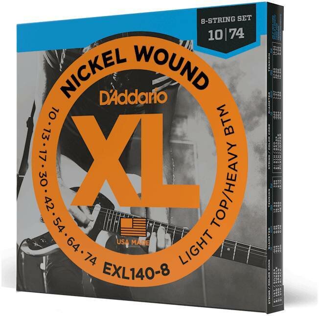 D'ADDARIO EXL140-8 - Струны для электрогитары 8-струнной