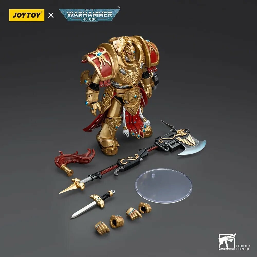 Подвижная фигурка Warhammer 40000 JOYTOY 1/18 Gold Edition Adeptus CustodesAllarus Custodian with Castellan Axe