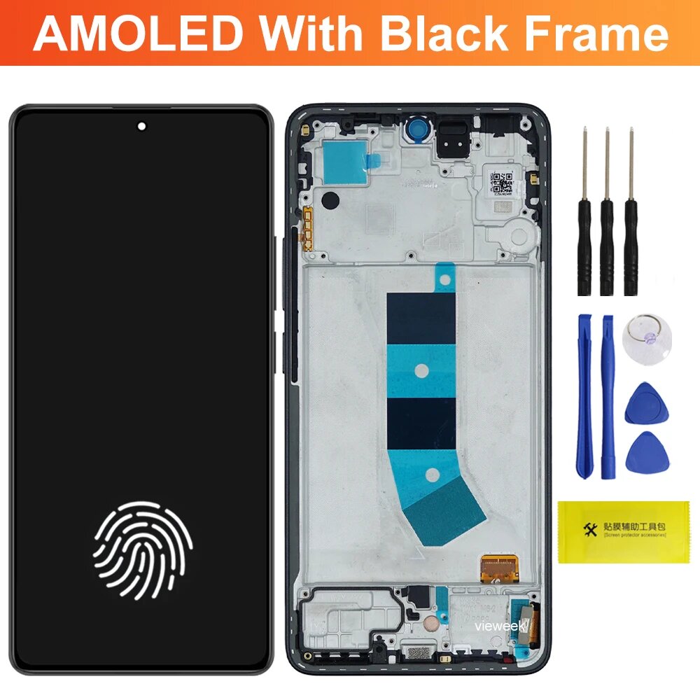 Note 13 4G 23129RAA4G 23124RA7EO Super AMOLED Замена экрана для Xiaomi Redmi Note 13 4G ЖК-дисплей с цифровым преобразователем сенсорного экрана AMOLED Black Frame
