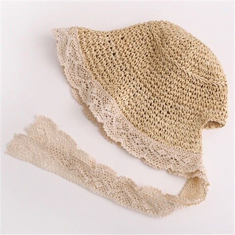 Соломенная шляпа женская пляжная с большими полями в японском стиле с кружевным ремешком женская шляпа с большим обхватом головы весенне-летняя дорожная солнцезащитная шляпа от солнца