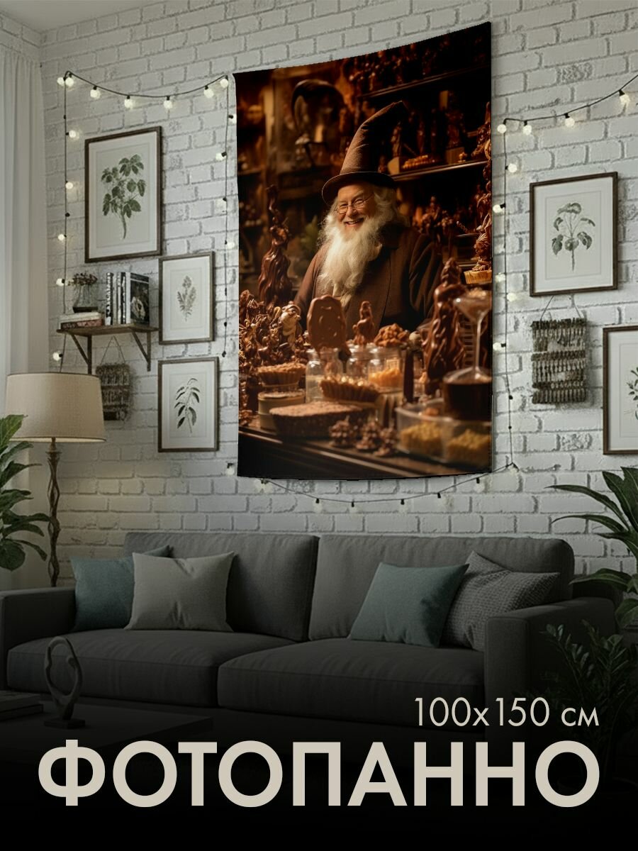 Панно тканевое PrintyFull / 100x150 см / мастер-шоколатье