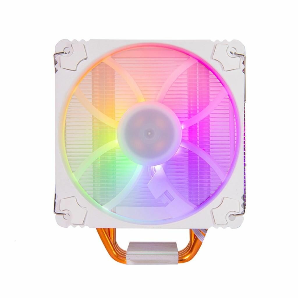 Настольный компьютер с медной трубкой для контроля температуры 4PRGB верхняя крышка с ламповым радиатором-белый