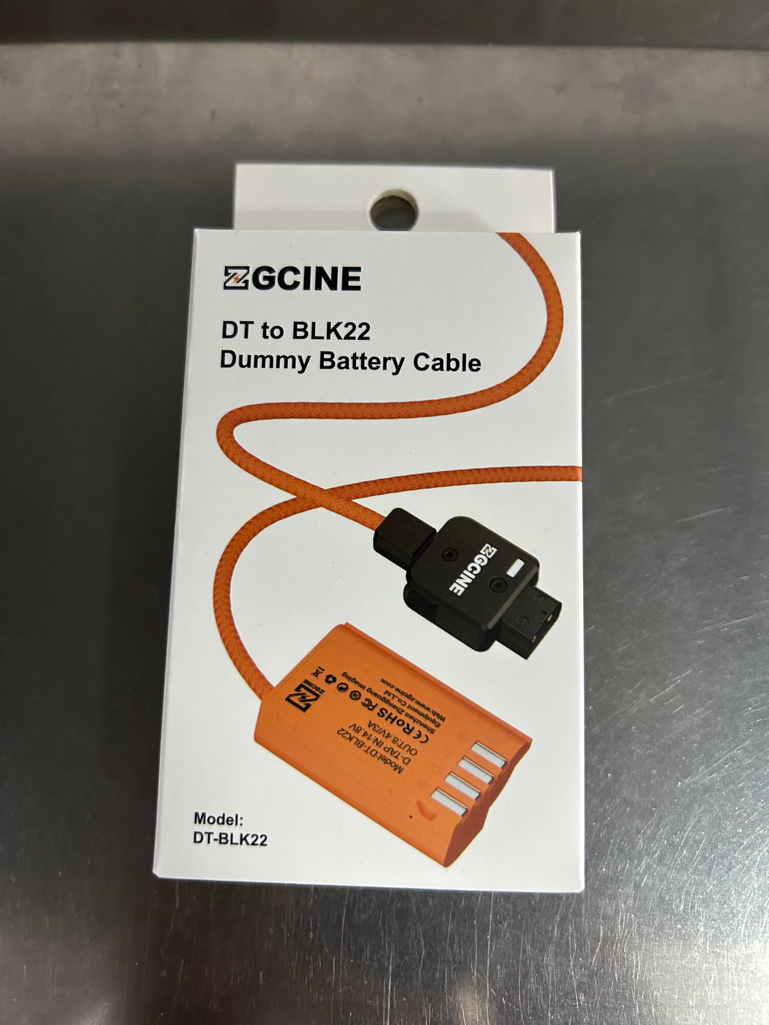 ZGCINE DMW-BLK22 Dummy Battery with D-Tap Connector Power Cable 60cm Long to Replacement for Panasonic Lumix DC-G9 II/ DC-S5/ DC-S5 IIX/ GH5 GH6/ S5II/ S5IIX/ S5M2/ S5M2X/ GH5M2 cameras