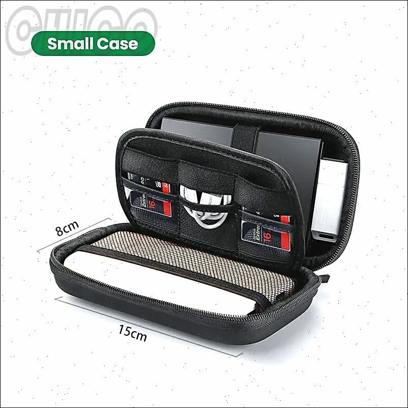Органайзер UGREEN LP128 (40707) Hard Disk Case для кабелей, наушников и жестких дисков. Размер: Small. Цвет: черный
