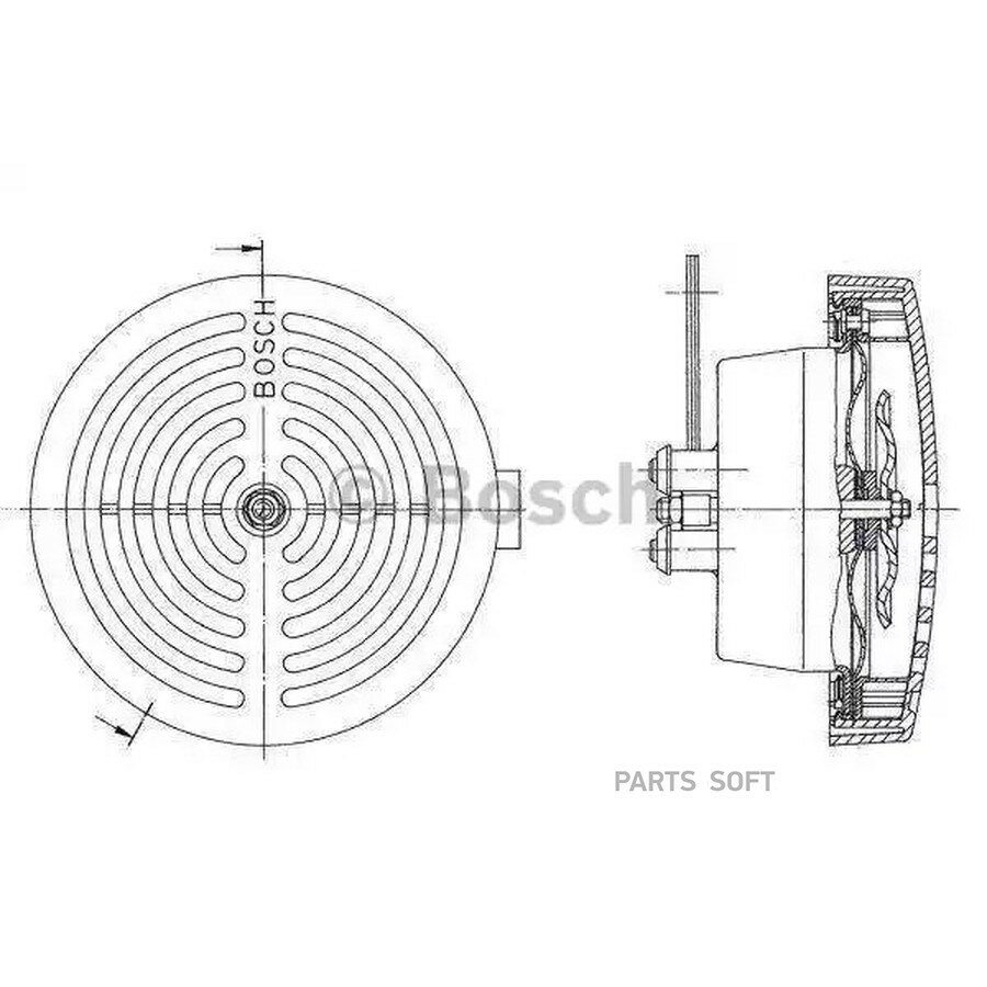 Сигнал звуковой 12V BOSCH от официального дистрибьютора, BOSCH, артикул 0320223025