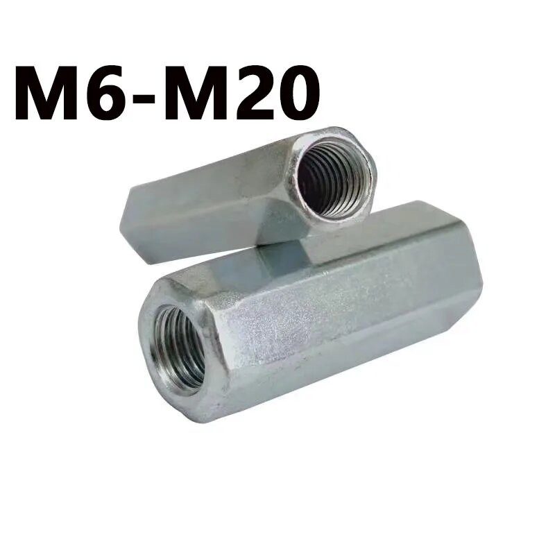 Оцинкованные шестигранные гайки KEETOGETHER M6-M20 M6x30, 3PCS